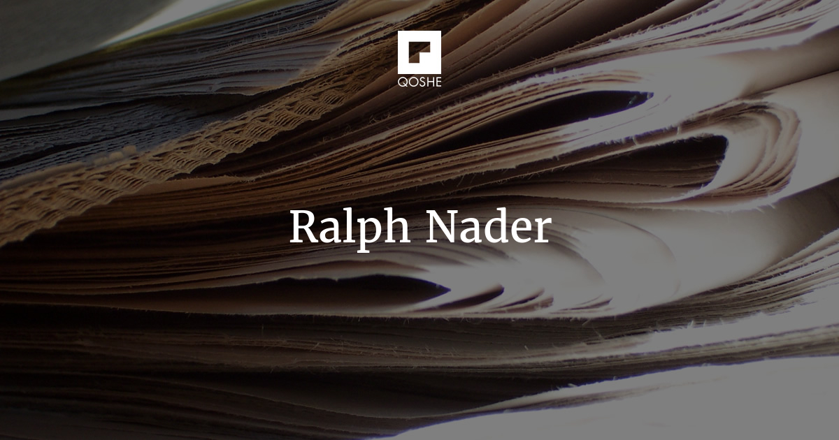QOSHE - Ralph Nader: Toady Speaker Johnson Closing Down The House To ...